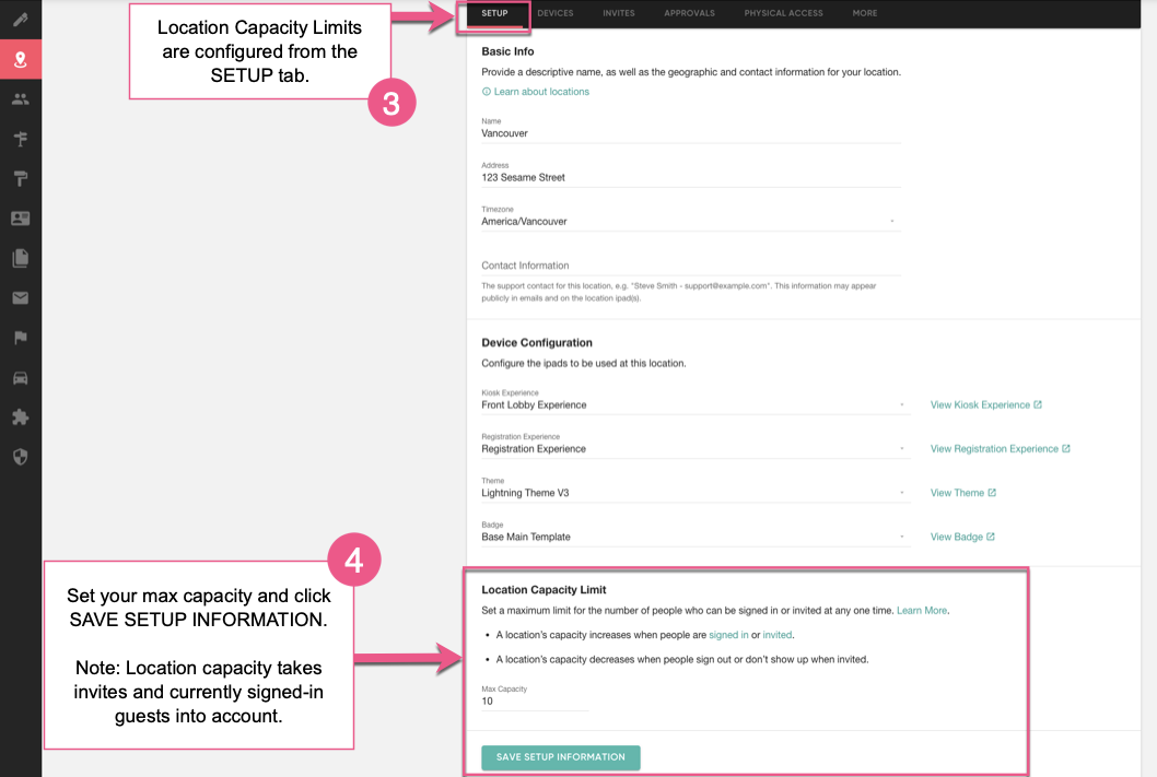 How can I set up Capacity Management in Traction Guest? | Visitor ...