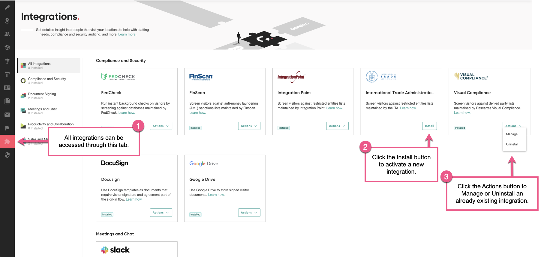 What integrations are possible with Traction Guest? | Visitor Management